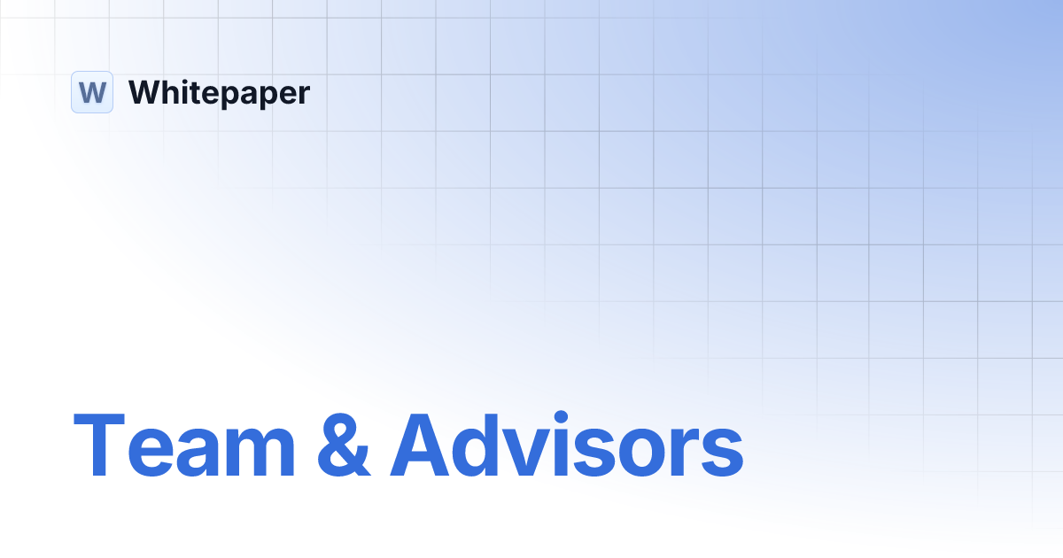 Team & Advisors | Whitepaper